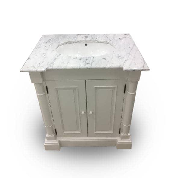 Regency 2 Single Sink Vanity Unit with Marble Top (800mm)