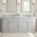 Curved Double Sink Vanity Unit with Marble Top (1700mm)