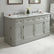 Curved Double Sink Vanity Unit with Marble Top (1700mm)